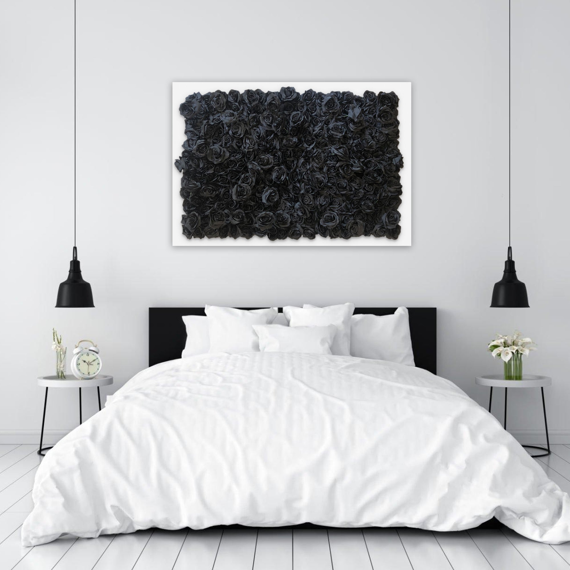Black Roses Flower Wall - Restock Incoming! – Living Wall Decor